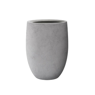 Kante Lightweight Concrete Outdoor Round Tall Planter, 21.7 Inch Tall ...