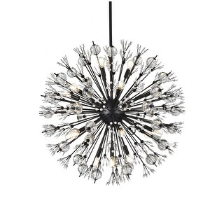 Elegant Lighting 2500D32 Vera 18 Light 32" Wide Crystal Sputnik - Bed ...