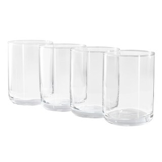 Gibson Home Emory 4 Piece 15 Ounce Double Old Fashioned Clear Glass Set ...