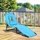 Folding Chaise Lounge Beach Chair, Face Down Tanning Chair with Face ...