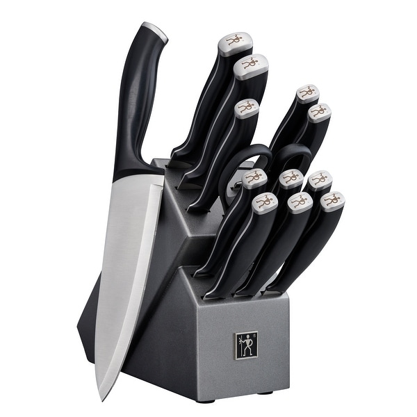 Henckels Silvercap 14 pc Knife Block Set Black Matte