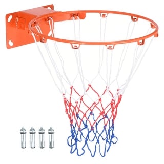 18" Basketball Rim Replacement with Strong Spring Backboard Mounted ...