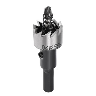 20mm HSS Drill Bit Hole Saw Cutter for Metal Alloy Wood - Black, Silver ...