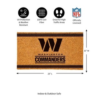 28 in. x 16 in. Washington Commanders, Coir Mat - Bed Bath & Beyond ...