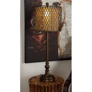 Brass Polystone Rustic Buffet Lamp (Set of 2) - 12 x 33 - Bed Bath ...