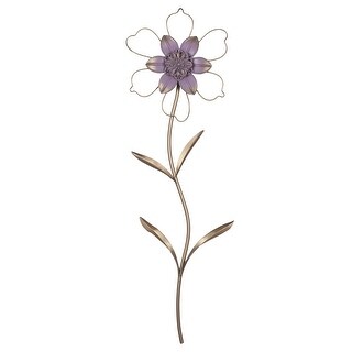 Contemporary Single Stem Metal Flower Wall Decor - Bed Bath & Beyond ...