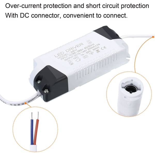 36W 300mA LED Driver, AC 85-265V Output 75-144V DC Female Connector - Bed Bath & Beyond - 36584032