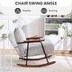Modern Accent Chair Arm Chair Living Room Rocking Chair Metal Frame ...