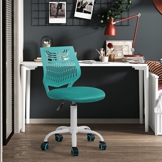 Armless Office Chair, Low Back Height Adjustable Computer Desk Chair ...