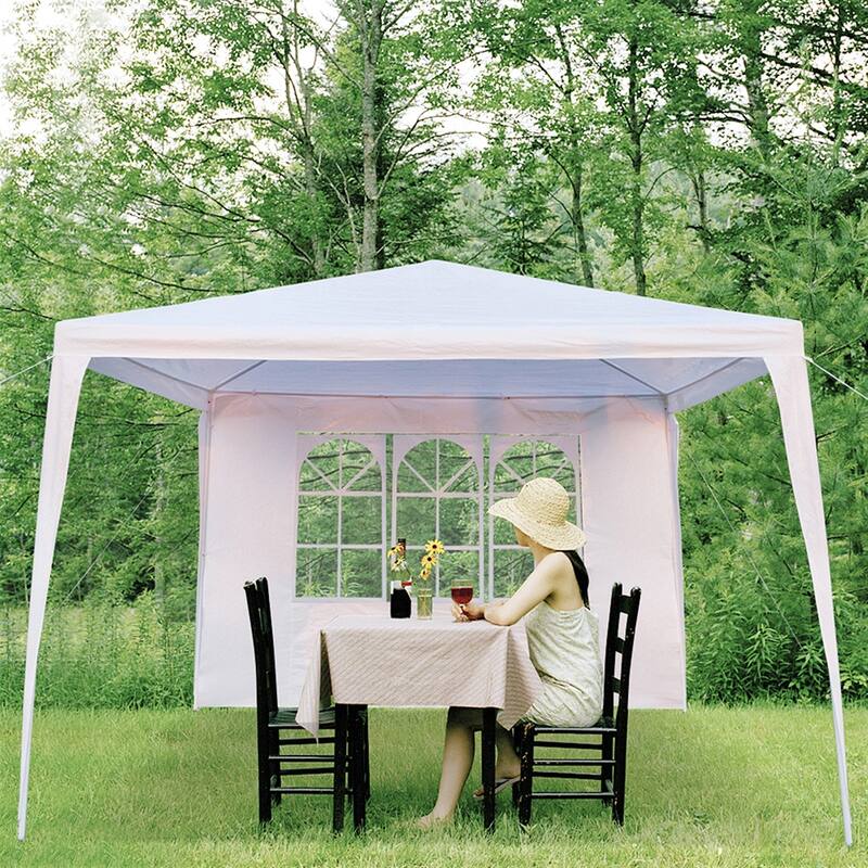 Spiral Tube Canopy Tent, Waterproof Tent with 3 Sides, White ...
