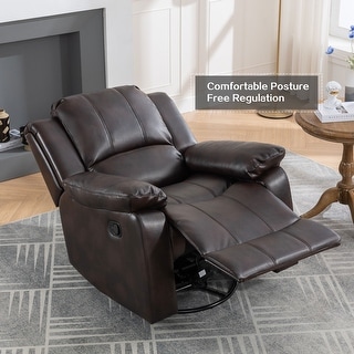 Modern Lounge Chair Sofa Chair with Extendable Footrest and Headrest ...
