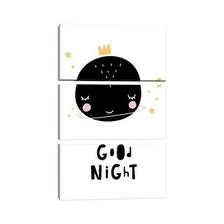iCanvas "Good Night Planet Scandi" by Pixy Paper 3-Piece Canvas Wall ...