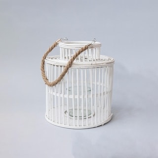 Wood With Rope Handle Lantern - Bed Bath & Beyond - 40299214