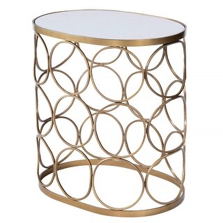 Handmade Tallulah Oval Marble End Table (India) - Bed Bath & Beyond ...
