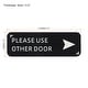 Please Use Other Door Right Arrow Sign Acrylic Self Adhesive Door Sign ...