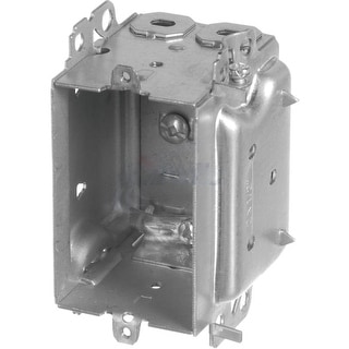 2 in. x 2 in. x 3 in. Rectangle Galvanized Steel Electrical Receptacle ...