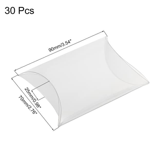 Plastic Pillow Box, Treat Gift Boxes Clear 3.54x2.76x0.98" Pack of 30 ...