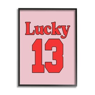 Stupell Lucky 13 Varsity Text Frame Wall Art design by House of Lulu ...