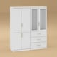 74.8"H Modular Armoire&Wardrobe Storage Closet Cabinet Organizer White ...