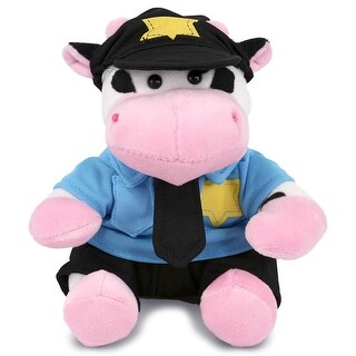 DolliBu Cow Police Officer Plush Toy with Cute Cop Uniform and Cap - 6 ...