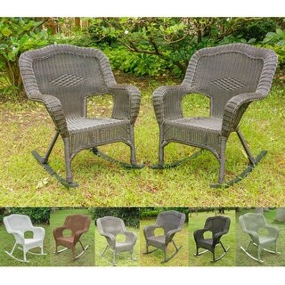 Maui Resin Wicker Porch Rocker (Set of 2) - Bed Bath & Beyond - 8300383