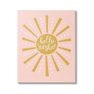 Stupell Hello Sunshine Sun Rays Canvas Wall Art, Design by Nina Seven ...