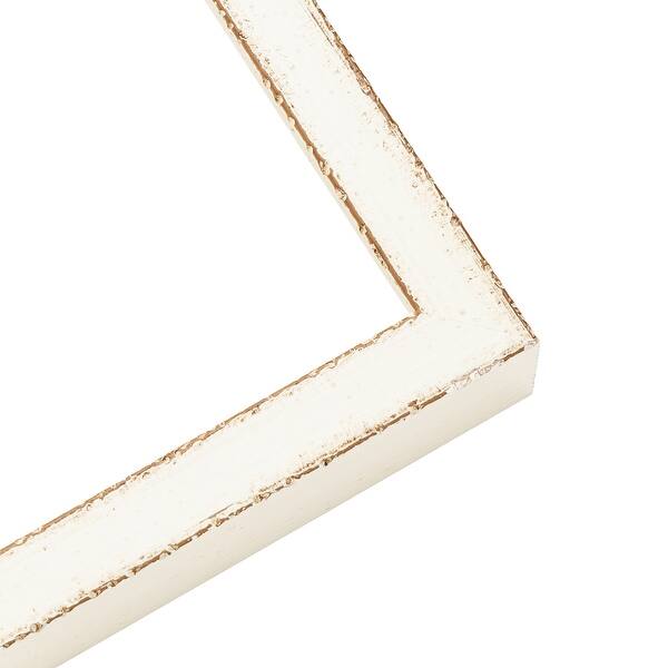 44x22 Shadow Box Frame White Real Wood Distressed Shadowbox Display ...