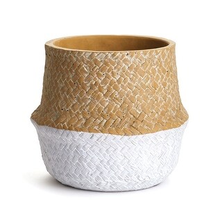 Basketweave Belly Pot Large - Bed Bath & Beyond - 39860330