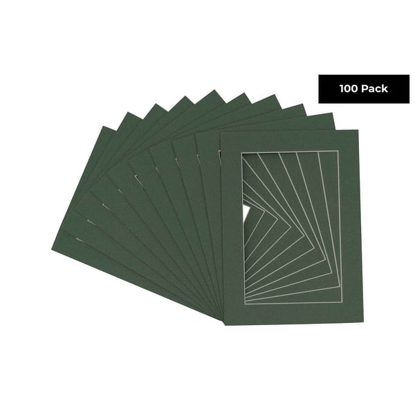 8x10 Mat for 16x20 Frame - Precut Mat Board Acid-Free Hunter Green 8x10 ...