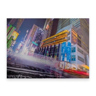 Moises Levy 'City' Floating Brushed Aluminum Art - Bed Bath & Beyond ...