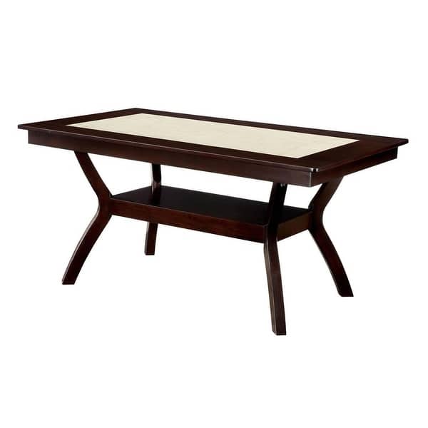 Rectangular Wooden Dining Table with Angled Legs - Farmhouse Kitchen ...