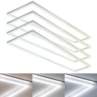 Luxrite 4-Pack 1x4 LED Panel Lights 3 Color Options 3000K-5000K 2500 ...
