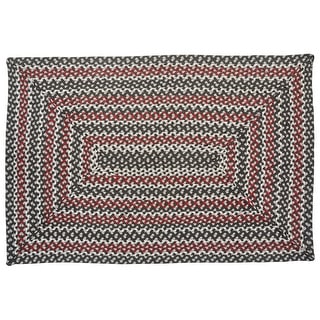 Park Designs Limestone Braided Black Rectangle Indoor Rug 48" x 72" - 4 ...