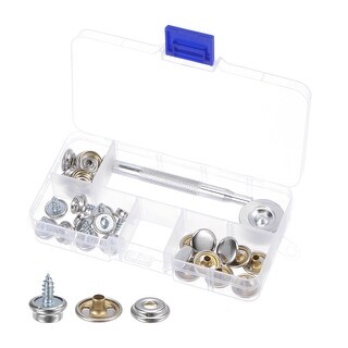 10 Sets Metal Screw Snap Fasteners Kit 10mm Copper Snaps with Tool ...