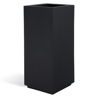 Tall Modern Outdoor/Indoor Column Planter, 16" L x 16" W x 36" H ...