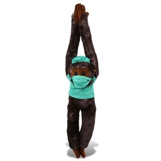 DolliBu Long Arms Black Capuchin Monkey Doctor Plush w/ Scrub Uniform ...
