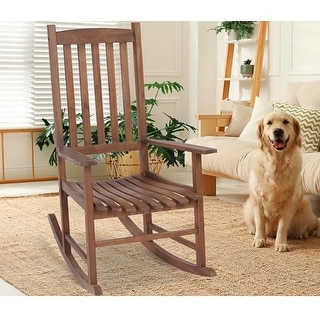 Stylish Acacia Indoor Rocking Chair with Comfortable Ergonomic Seat ...