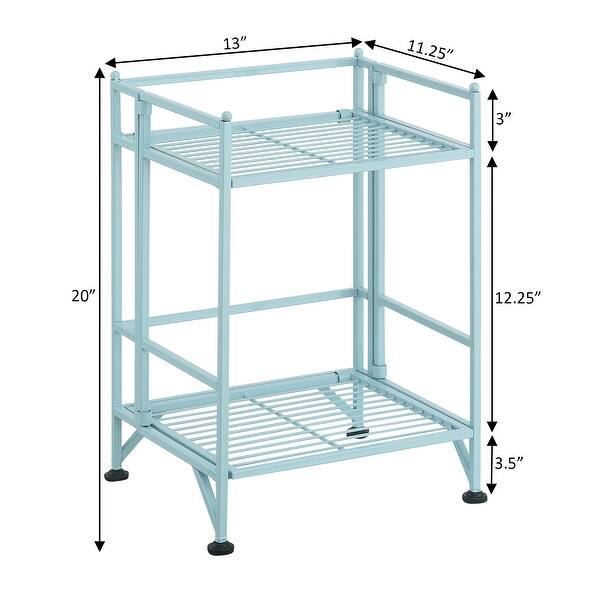 Convenience Concepts Xtra Storage 2 Tier Folding Metal Shelf - Bed Bath ...