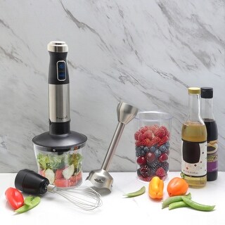 MegaChef 4 in 1 Multipurpose Immersion Hand Blender With Speed Control ...