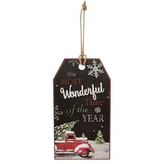 Wonderful Time Hanging Tag - 14" high by 7.75" wide by .25" deep - Bed ...