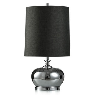 Plummit Silver Table Lamp - Silver Smoked Glass And Pewter Accents With ...