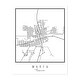 Texas Marfa Marfa Texas Street Map Maps Black White Art Print/Poster ...