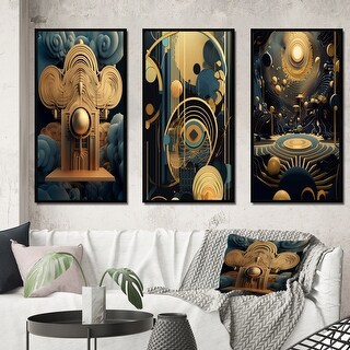 Designart "Future Minimalism Bodhi Enlightenment VIII" Modern Geometric ...