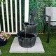 Alpine Corporation 27in Outdoor Rustic 2Tier Barrel and Pump Water ...