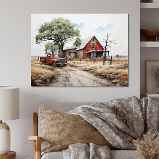 Designart "Farmhouse Homestead Legacy" Farmhouse Metal Large Print ...