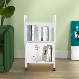 2 Tier Library Rolling Book Cart Office Book Cart - Bed Bath & Beyond ...