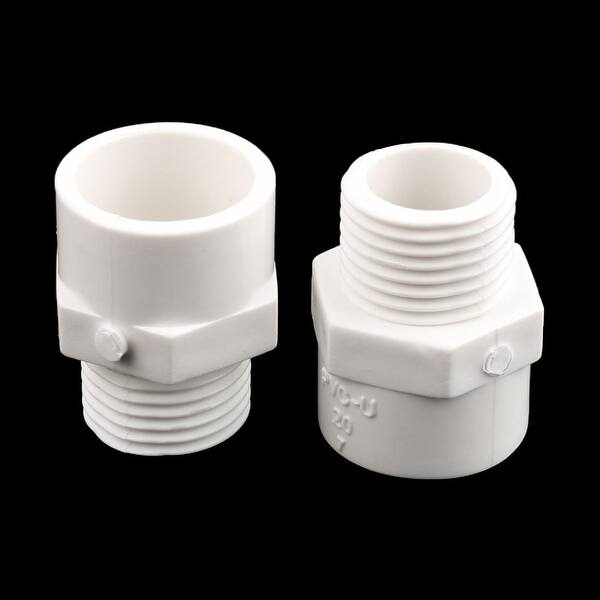 PVC Pipe Connectors Accessory 2 Way Straight Water 1/2BSP Thread Male ...