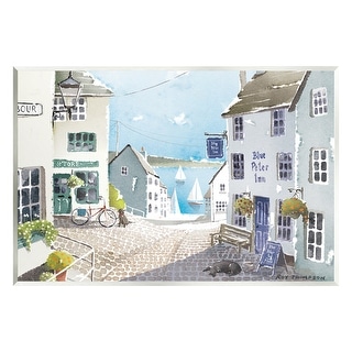 Stupell Coastal Town Seaport Sailboats Wall Plaque Art by Roy Thompson ...