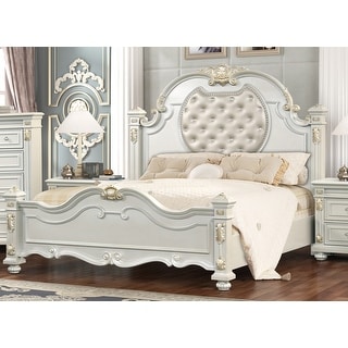 Destiny Tufted Bed with Carved Details - Bed Bath & Beyond - 41476147