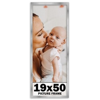 19x50 Frame Stainless Steel Silver Picture Frame - Modern Photo Frame ...